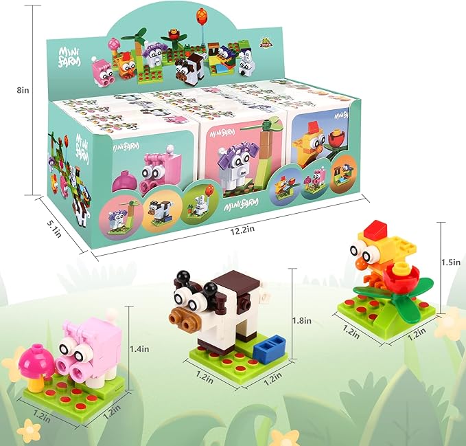Mini Farm Brick Animals - HAPPA Direct